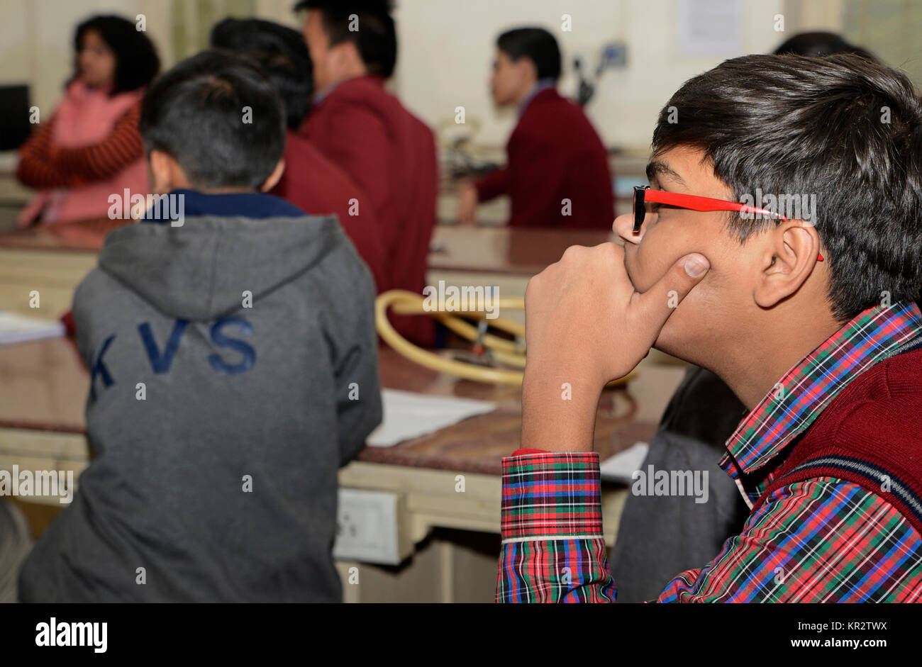 Indian school children in classroom Stock Photo - Alamy