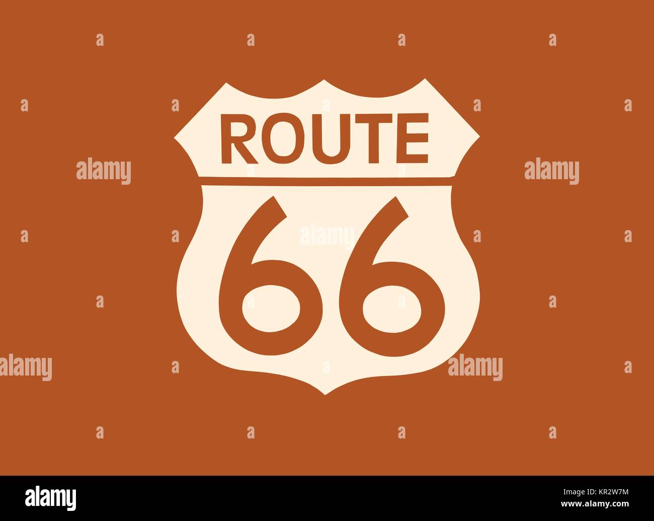 Travel USA sign of Route 66 label. American road icon Stock Photo - Alamy