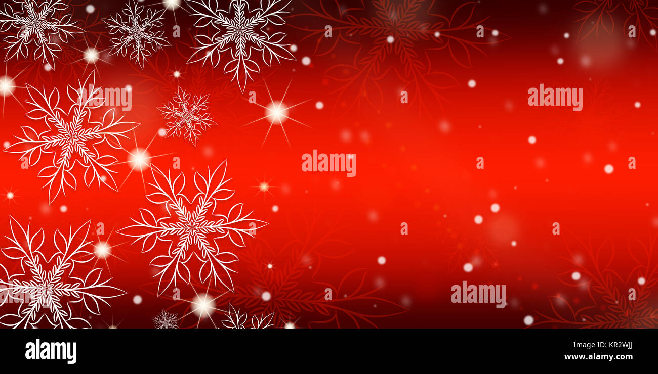 Red gradient background with snowflakes, banner Stock Photo - Alamy