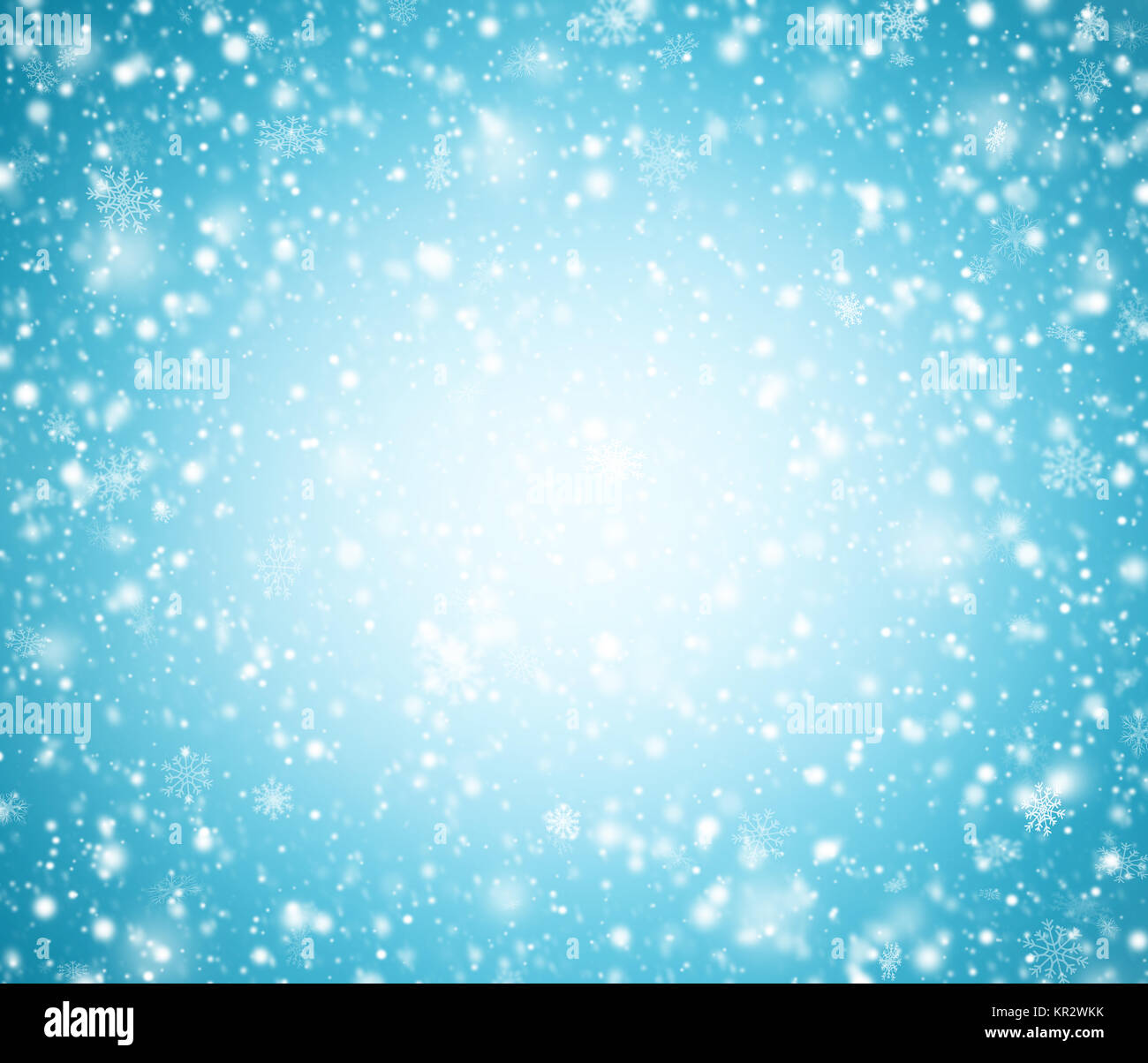 Light blue winter background with snowflakes Stock Photo - Alamy