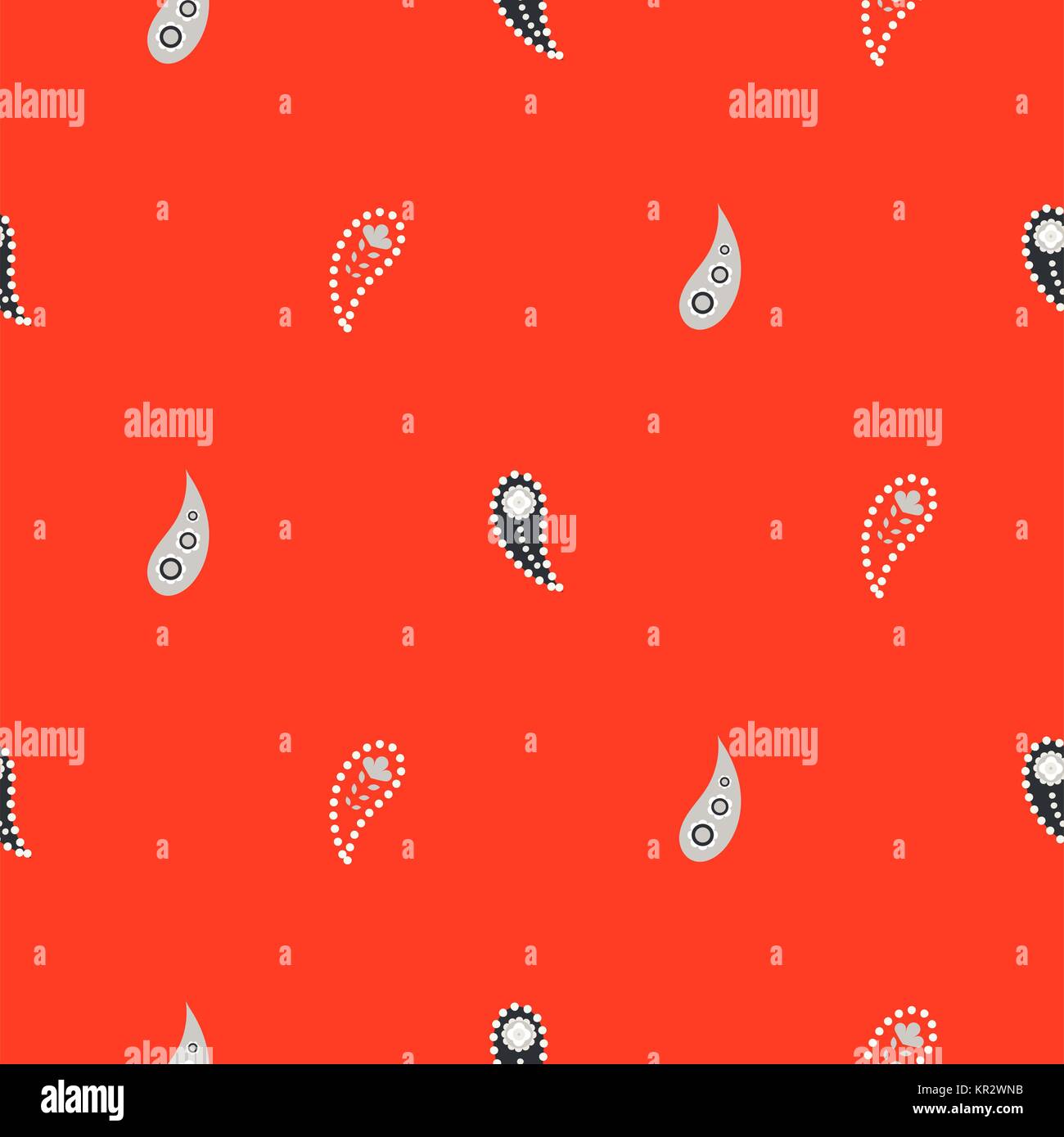 Simple paisley red seamless vector pattern Stock Vector Image & Art - Alamy