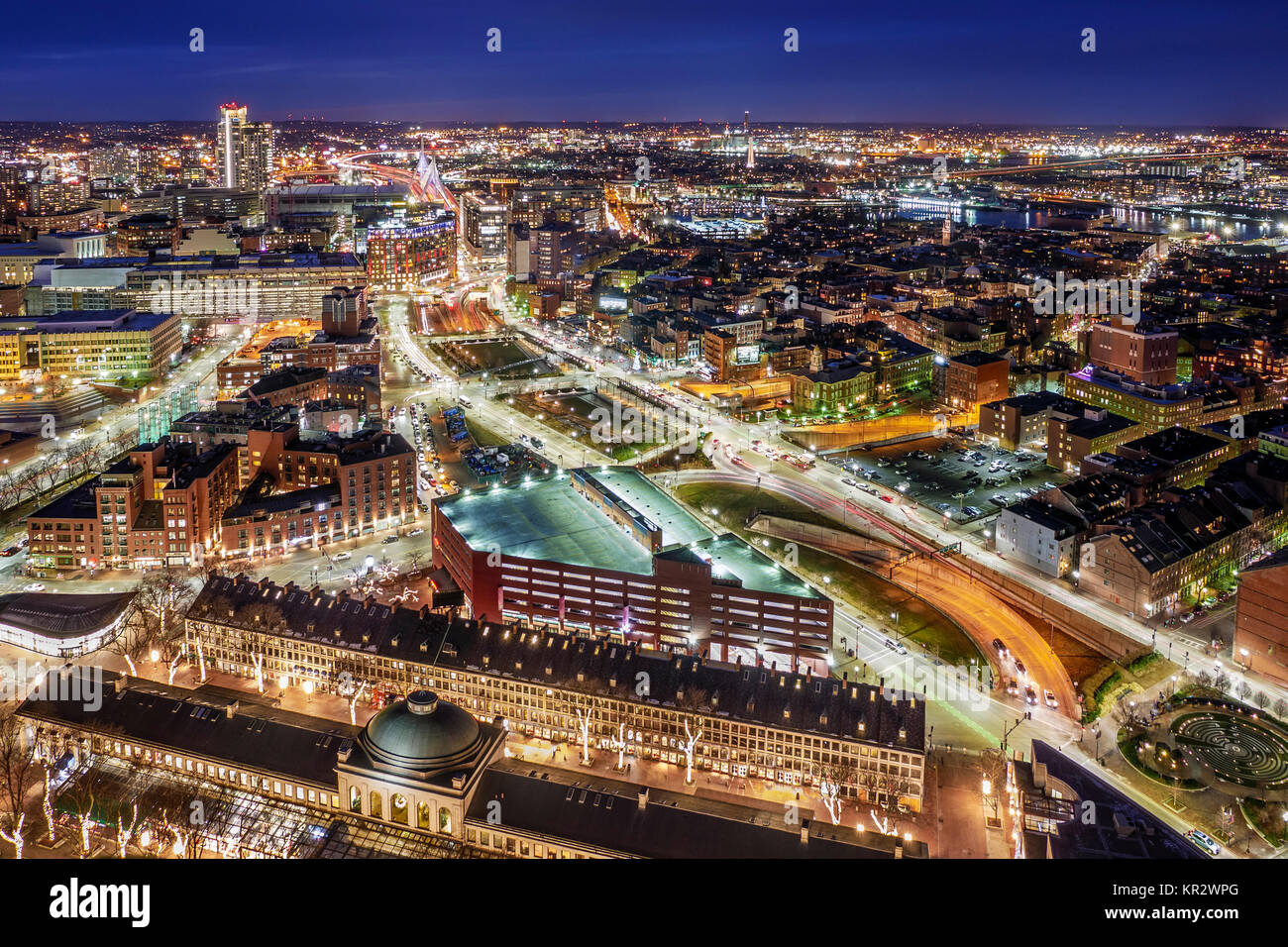 Boston city hall aerial hi-res stock photography and images - Alamy
