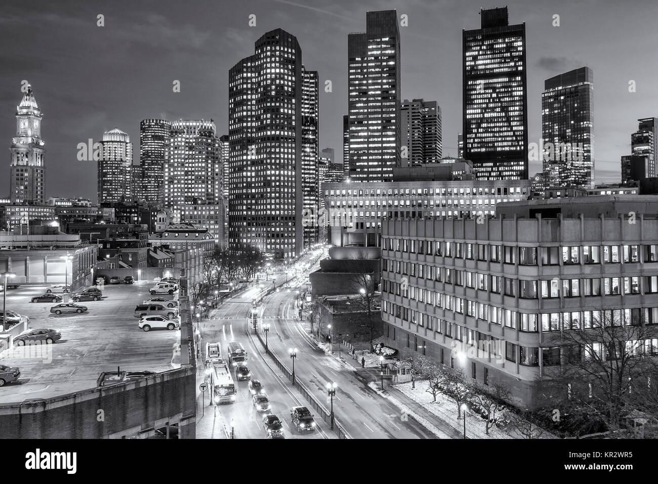 Boston city hall aerial hi-res stock photography and images - Alamy