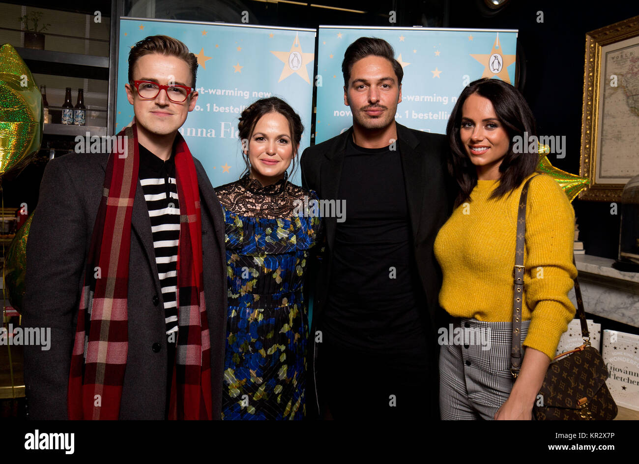 Giovanna Fletcher (2nd L) with husband Tom Fletcher (McFly) (L ...