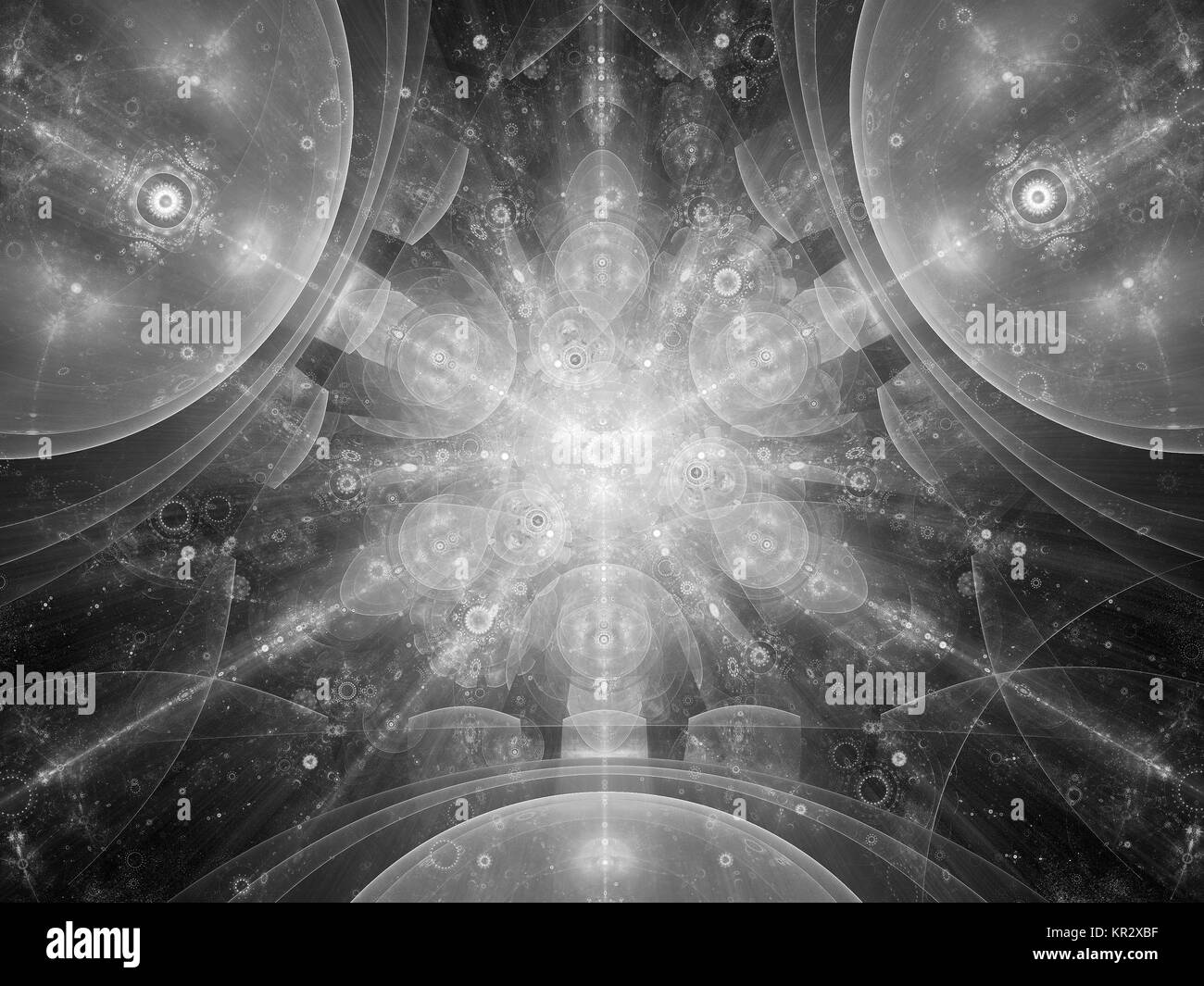 Futuristic artificial intelligence black and white texture, computer generated abstract ...