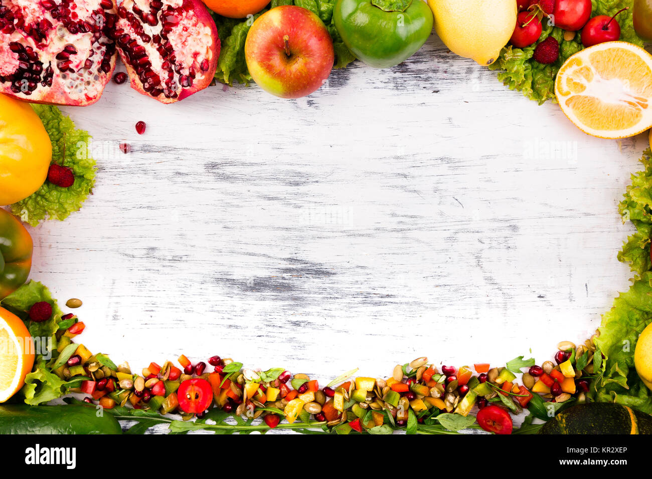 Vegetables frame hi-res stock photography and images - Alamy