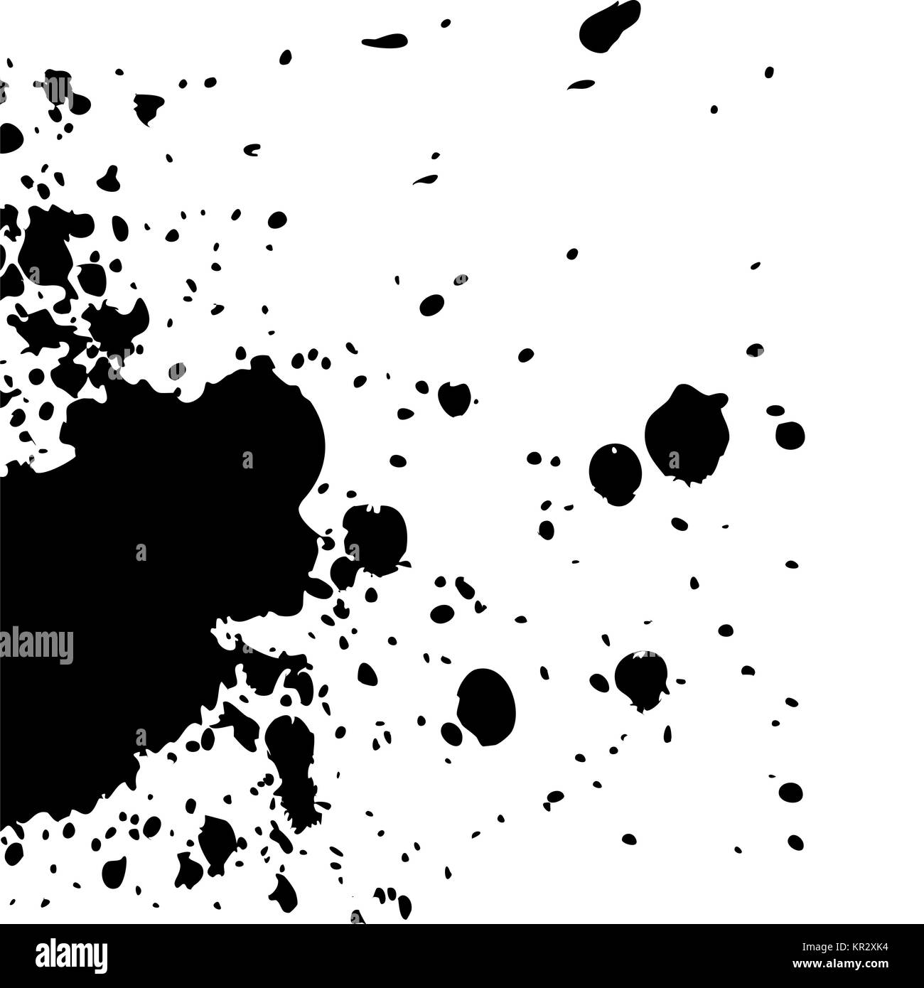 Black ink paint explosion splatter artistic cover design sketch ...