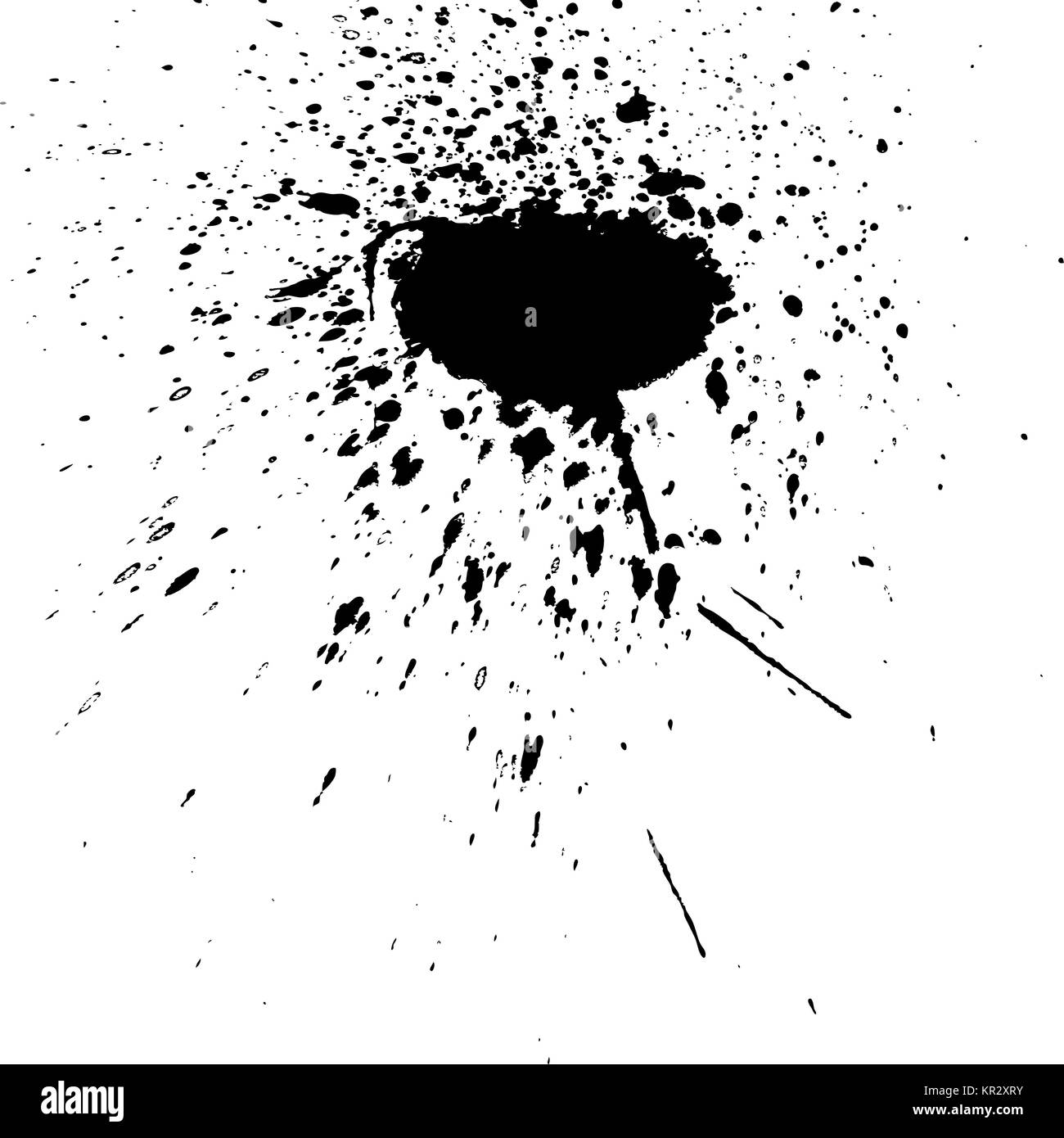 Black ink paint explosion splatter artistic cover design sketch ...