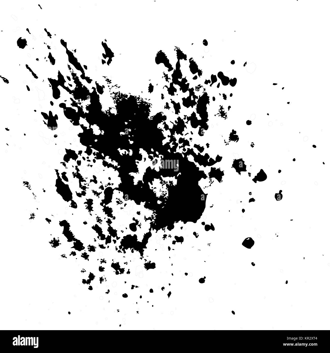 Black ink paint explosion splatter artistic cover design sketch ...