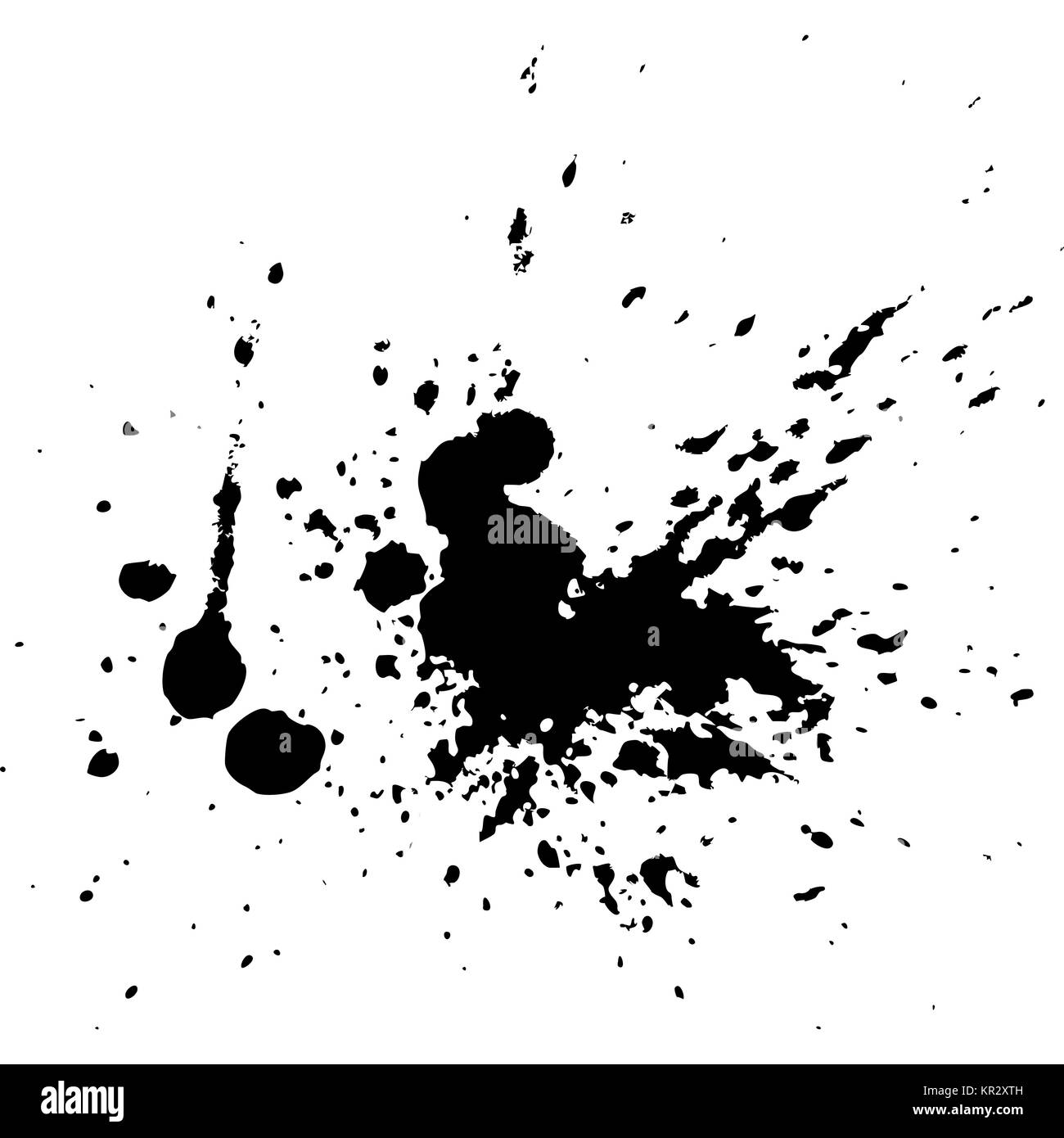 Black ink paint explosion splatter artistic cover design sketch ...