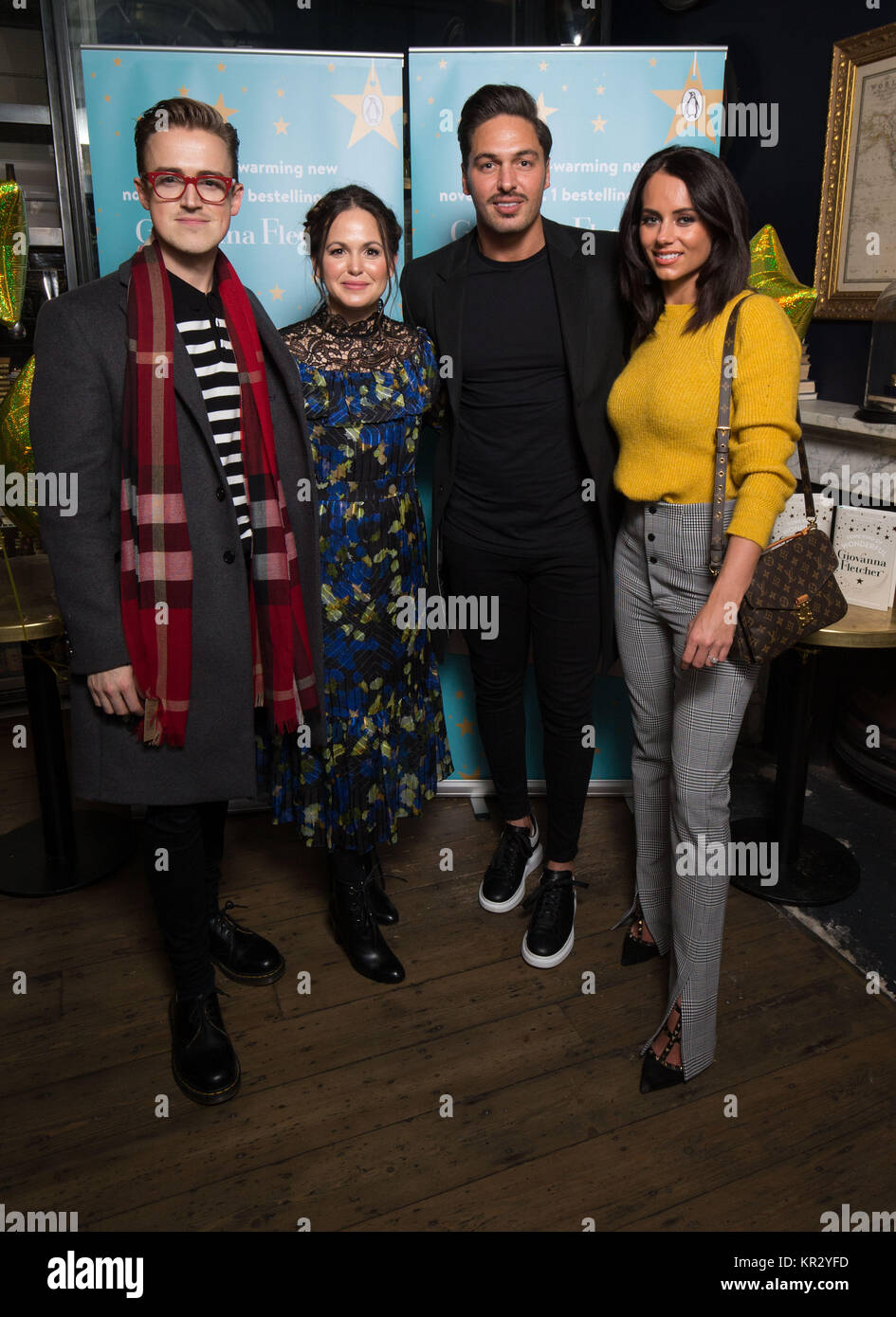 Giovanna Fletcher (2nd L) with husband Tom Fletcher (McFly) (L ...