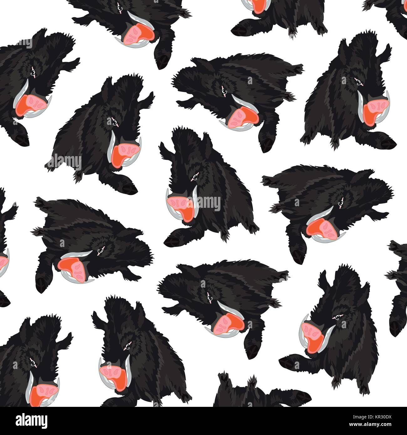 Animal wild boar pattern Stock Vector Image & Art - Alamy