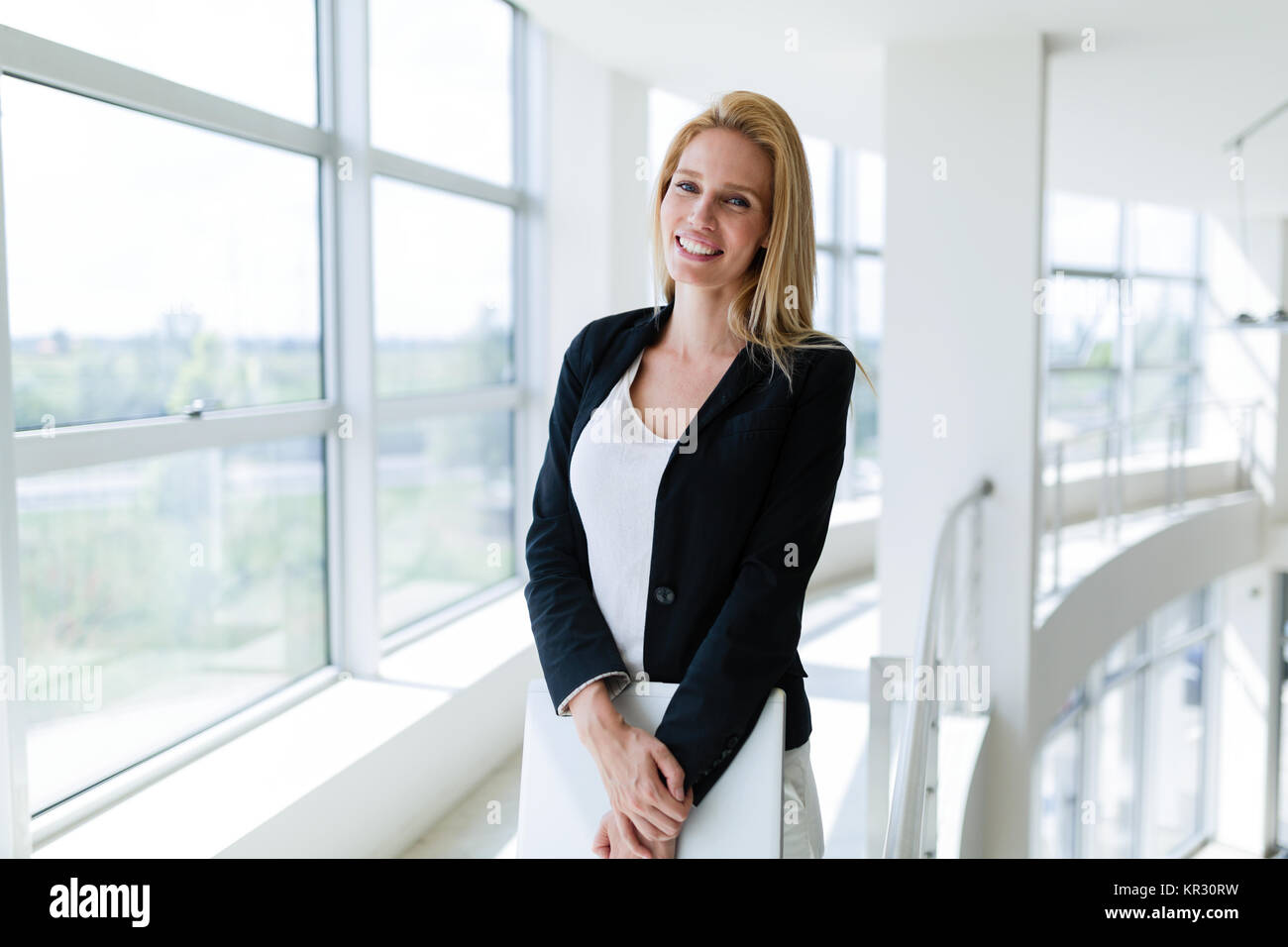 Picture of professional salesperson working in car dealership Stock ...