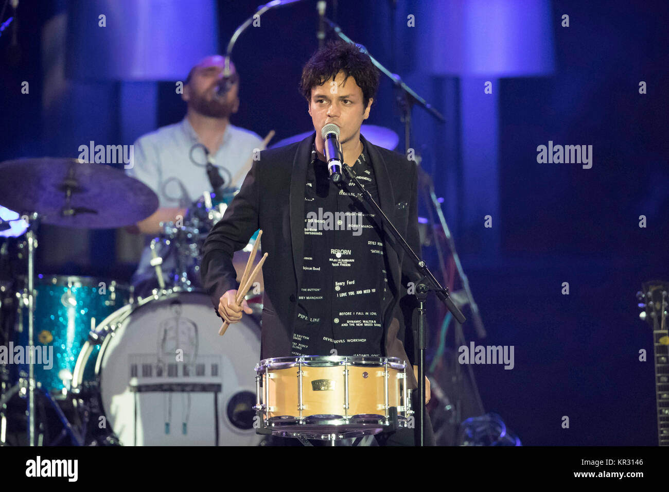 Jamie Cullum at the "Jazz a Juan" Festival in la Pinede Gould in Juan ...