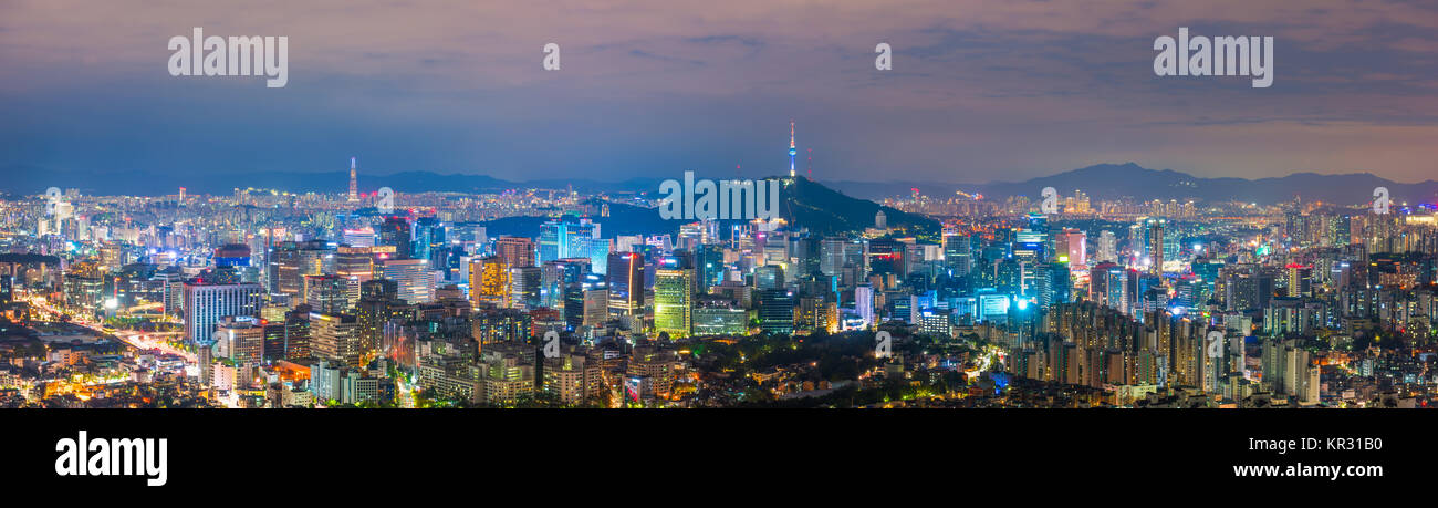 Panorama of Seoul City Skyline , South Korea Stock Photo - Alamy