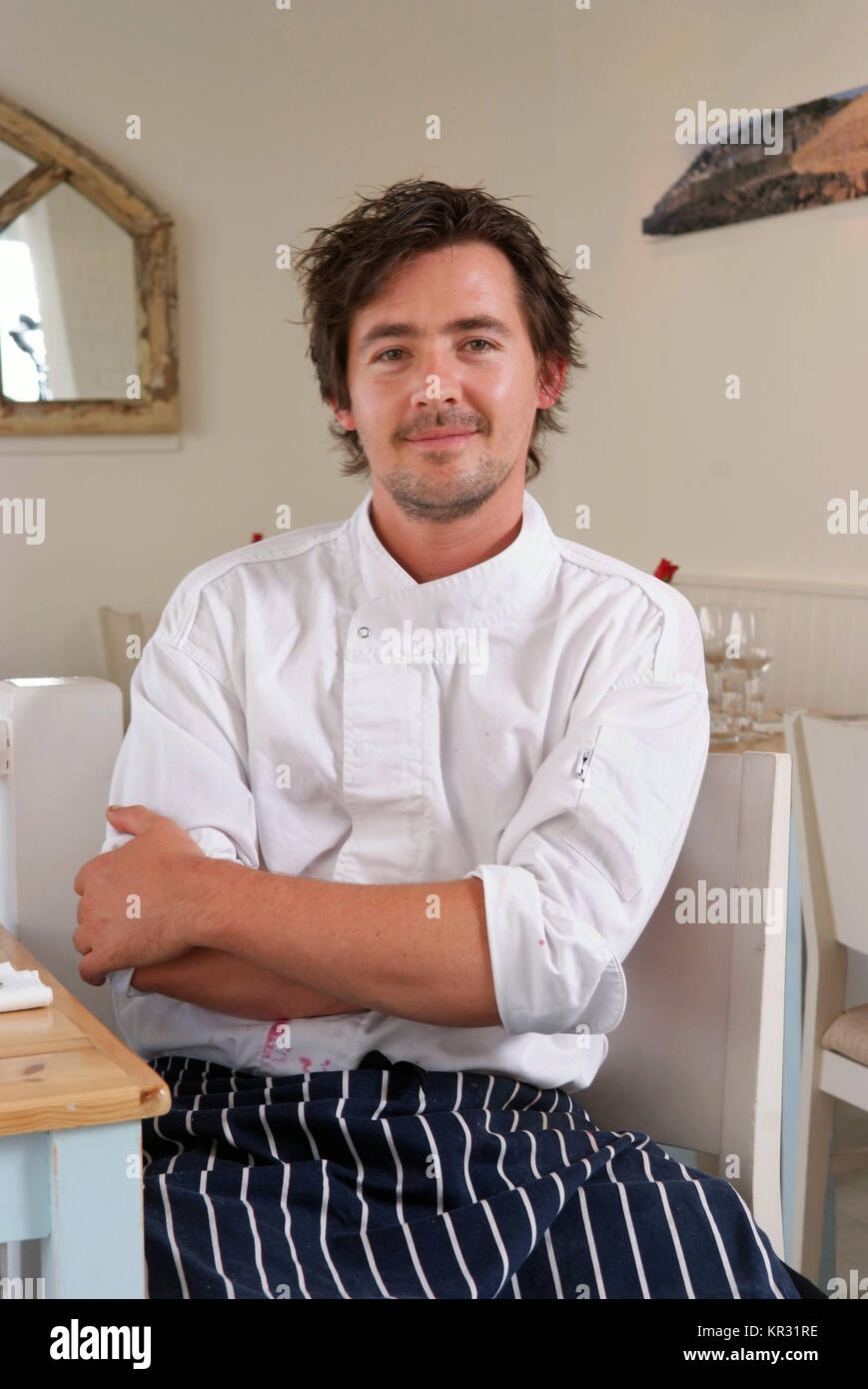 2 Fore Street, Mousehole, Cornwall with owner/chef Joe Wardell Stock ...