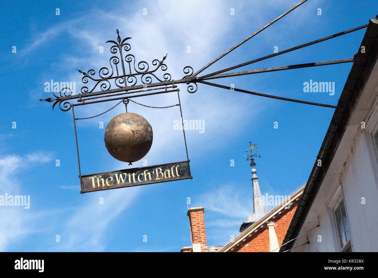 The Whitch Ball sign Thame Oxfordshire UK Stock Photo - Alamy