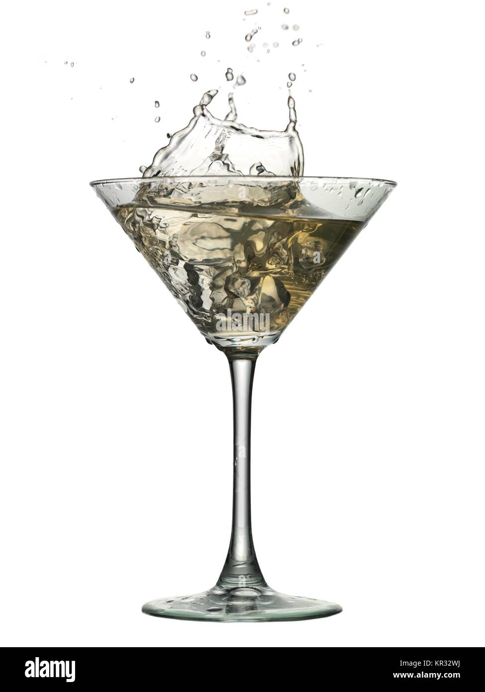 splashing martini cocktail Stock Photo - Alamy