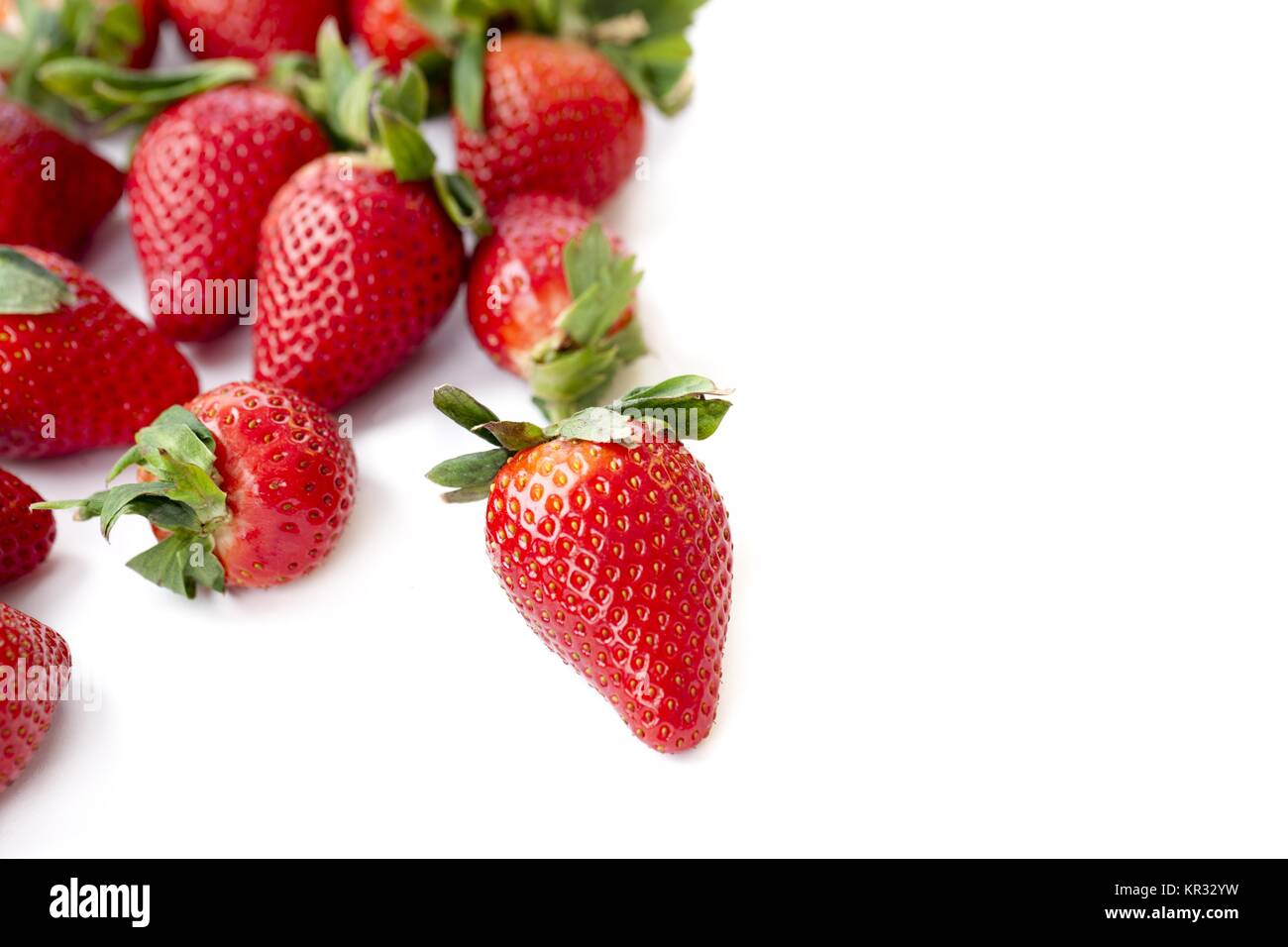 strawberries on white Stock Photo - Alamy