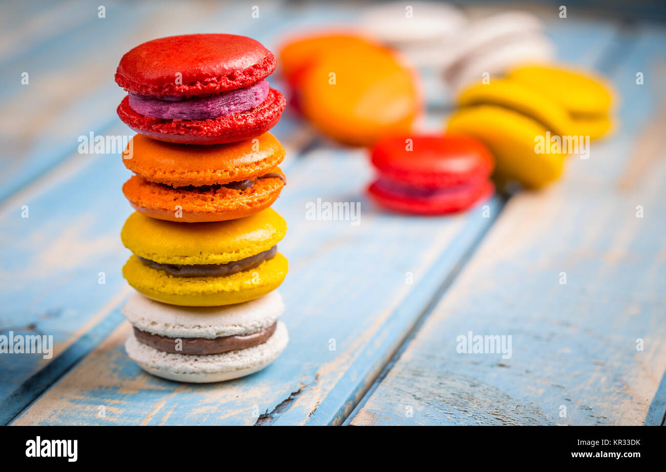 Colorful french macarons Stock Photo - Alamy