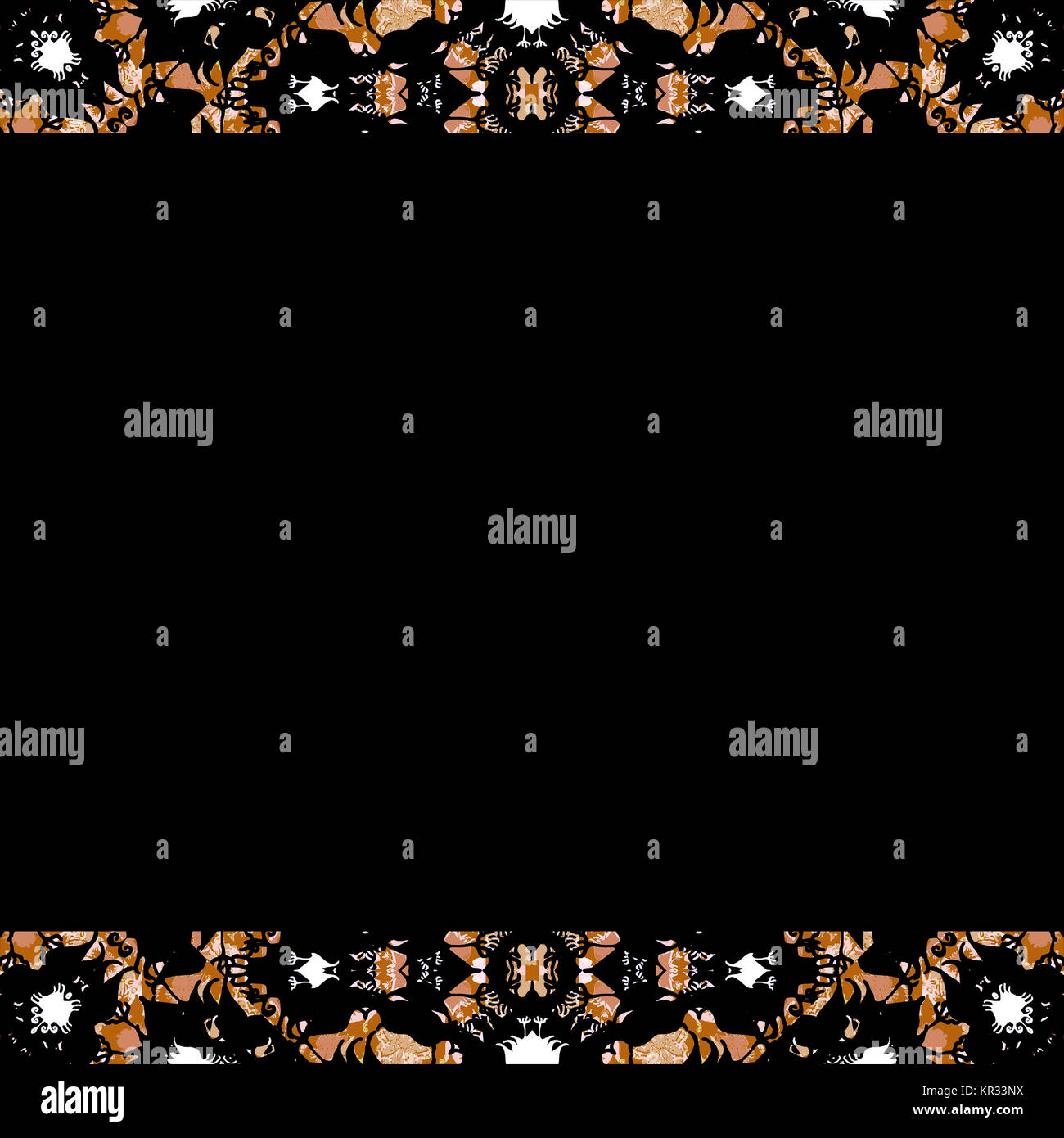 Black Background with Decorated Borders Stock Photo - Alamy