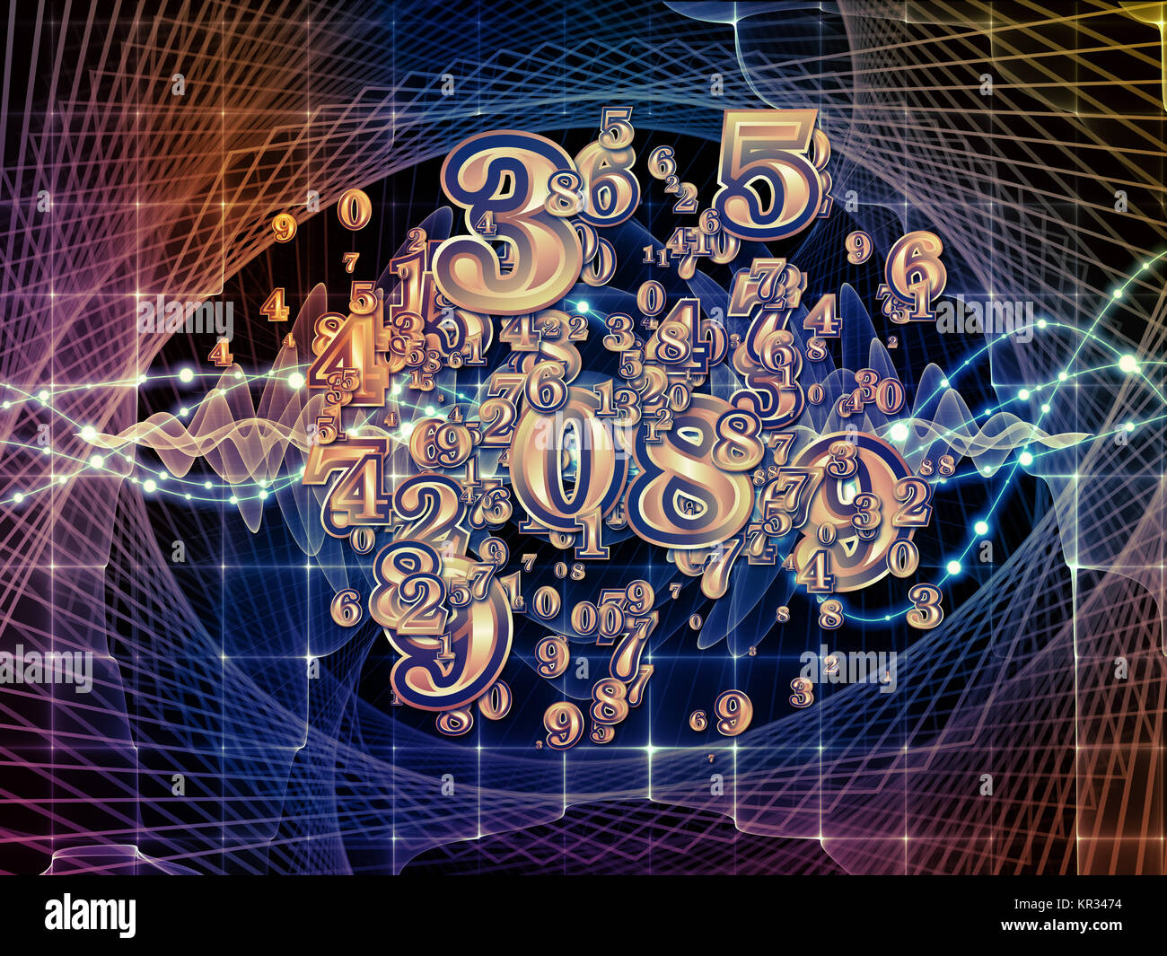Virtualization of Numbers Stock Photo - Alamy
