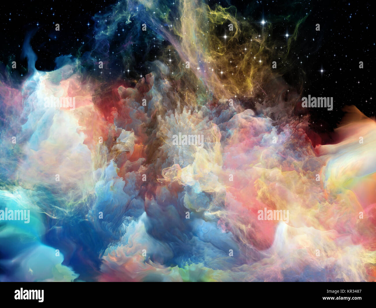 Dance of Space Nebula Stock Photo - Alamy