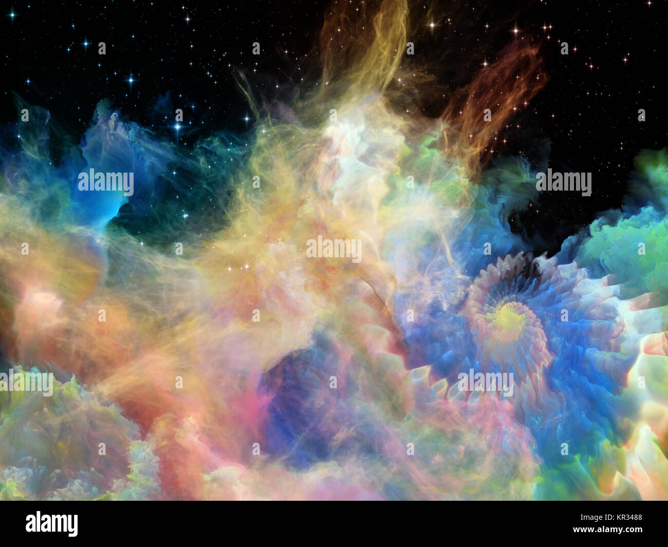 Dance of Space Nebula Stock Photo - Alamy