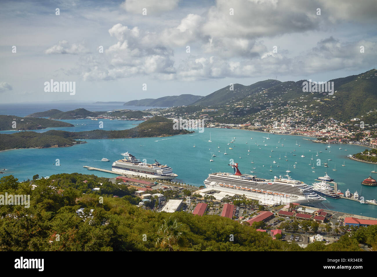 Bay and Port of St. Thomas in US Virgin Islands Stock Photo - Alamy