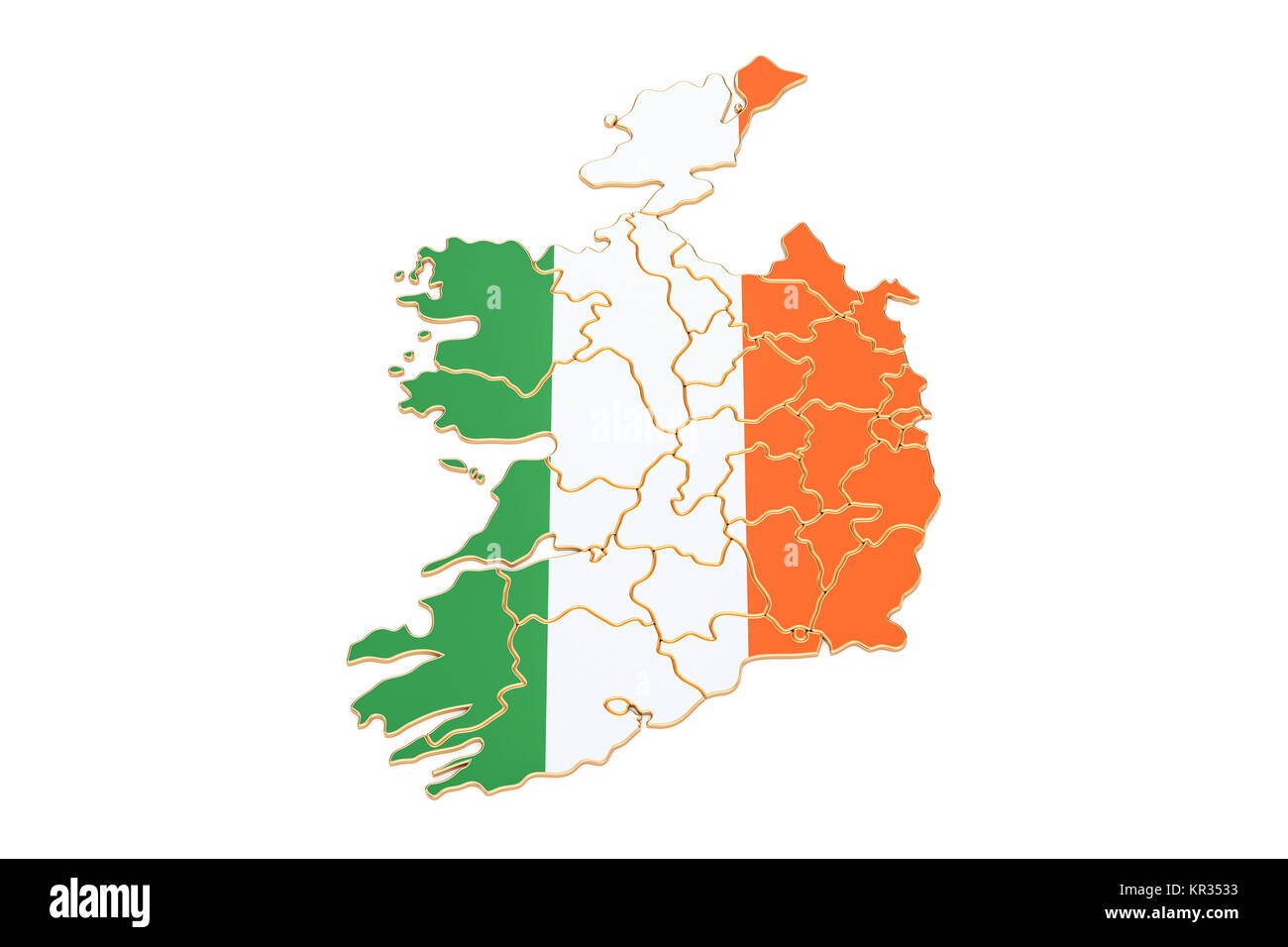 Map cut out ireland hi-res stock photography and images - Alamy