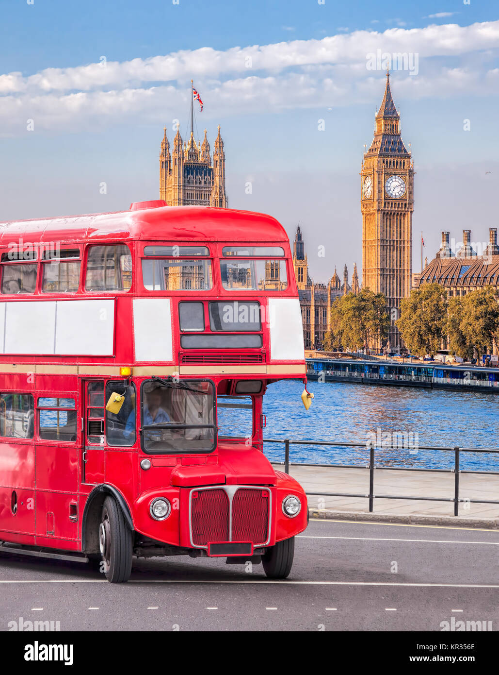 Big Ben with double decker bus in London, England, UK Stock Photo - Alamy