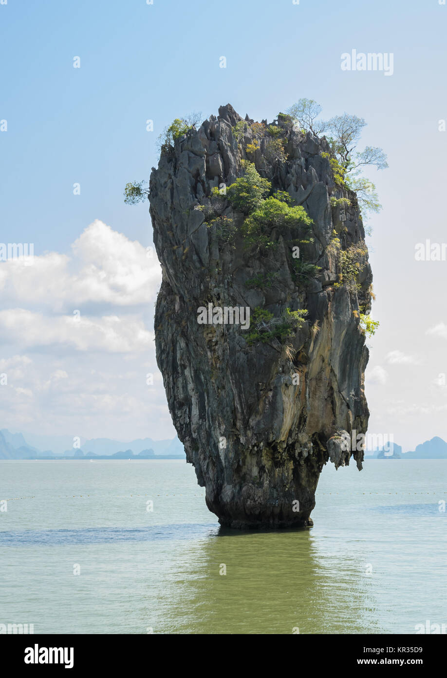 James Bond Island or Koh Tapu in Phang Nga Bay, Thailand Stock Photo ...