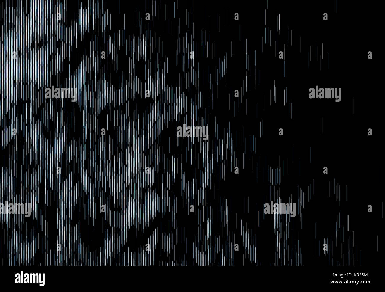 Vertical black and white digital rain illustration background Stock ...