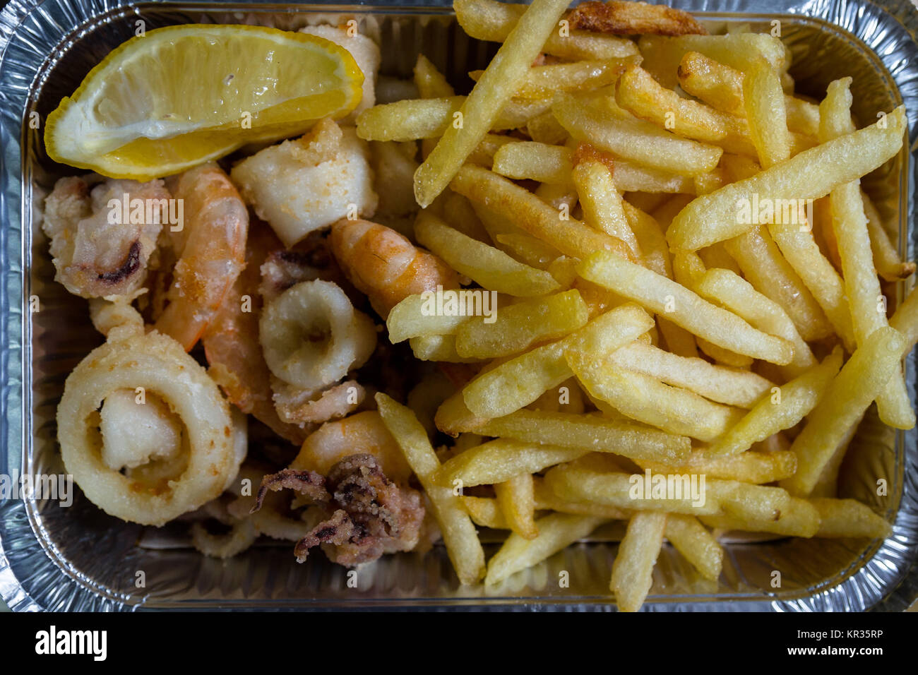 mixed fried fish Stock Photo - Alamy