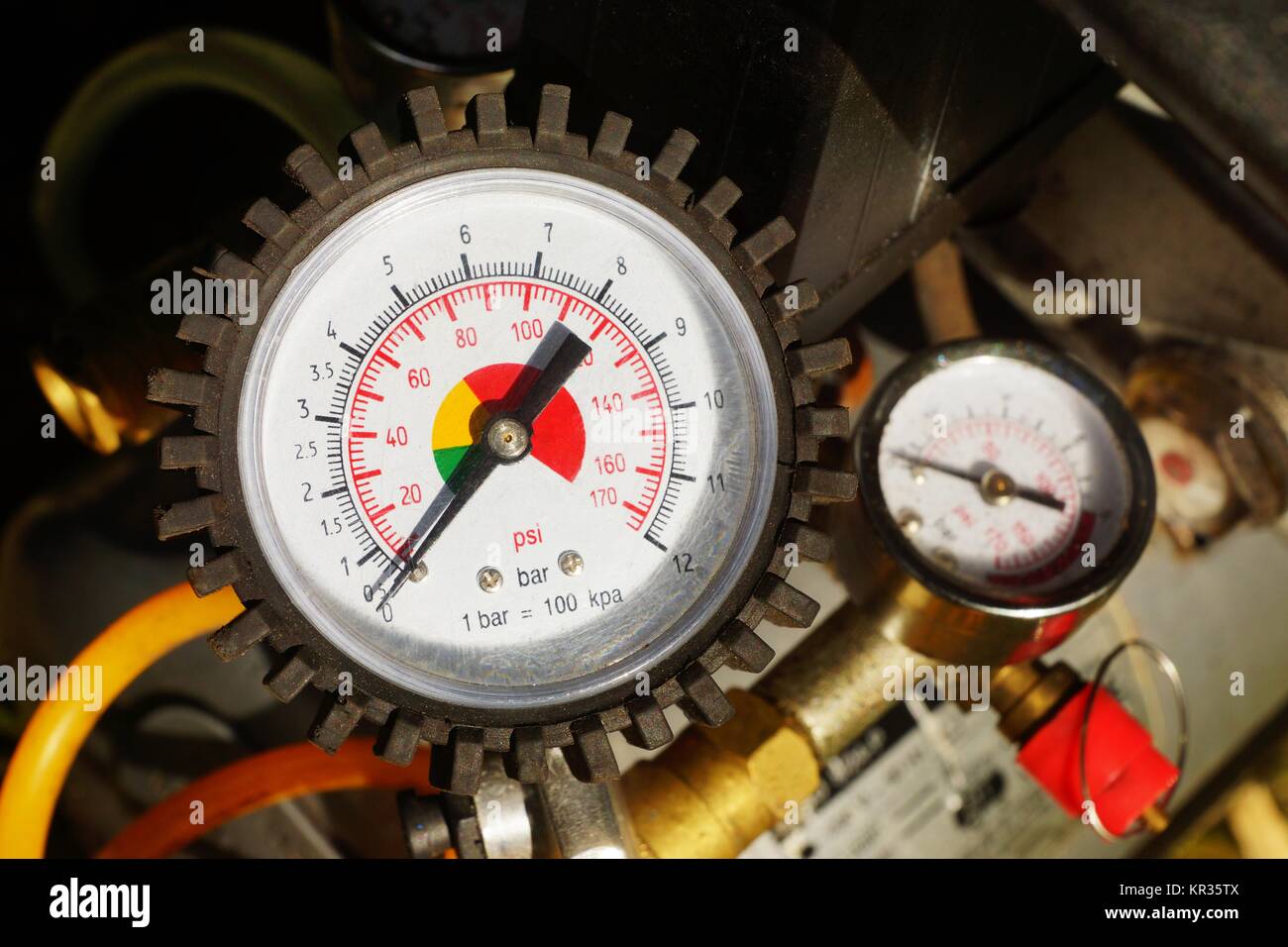 air compressor in a workshop Stock Photo - Alamy