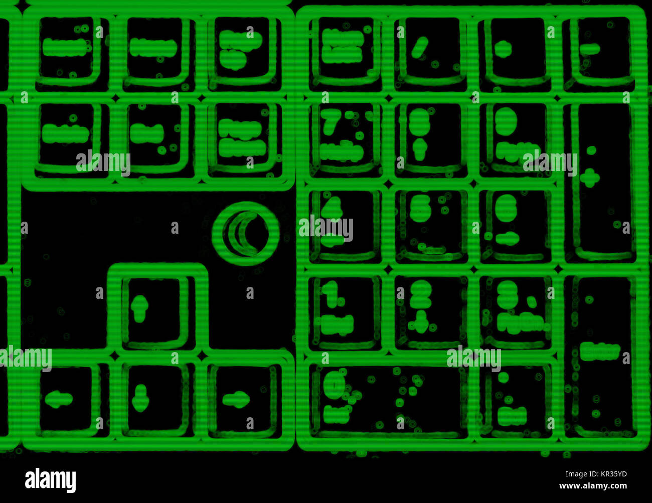 Horizontal green blurred interlaced keyboard background Stock Photo - Alamy