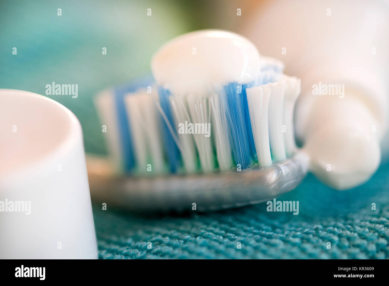 oral cleaning with toothbrush and toothpaste Stock Photo - Alamy