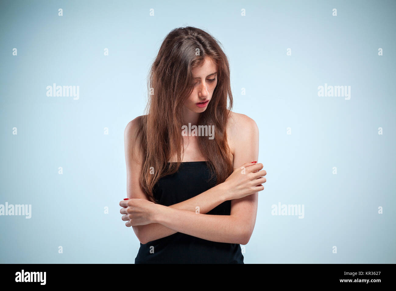 Portrait of sad girl close-up Stock Photo - Alamy