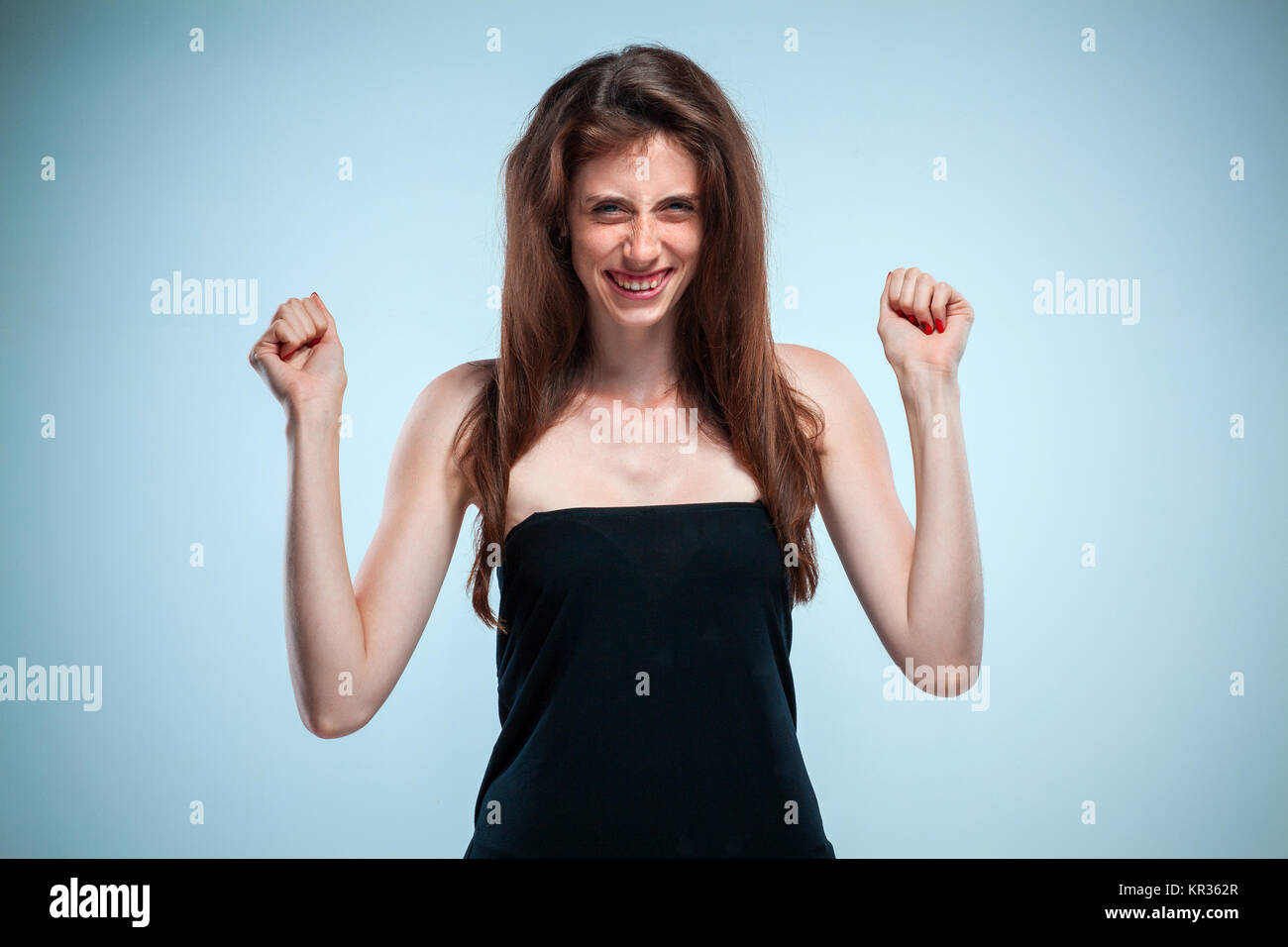 The young woman's portrait with happy emotions Stock Photo - Alamy