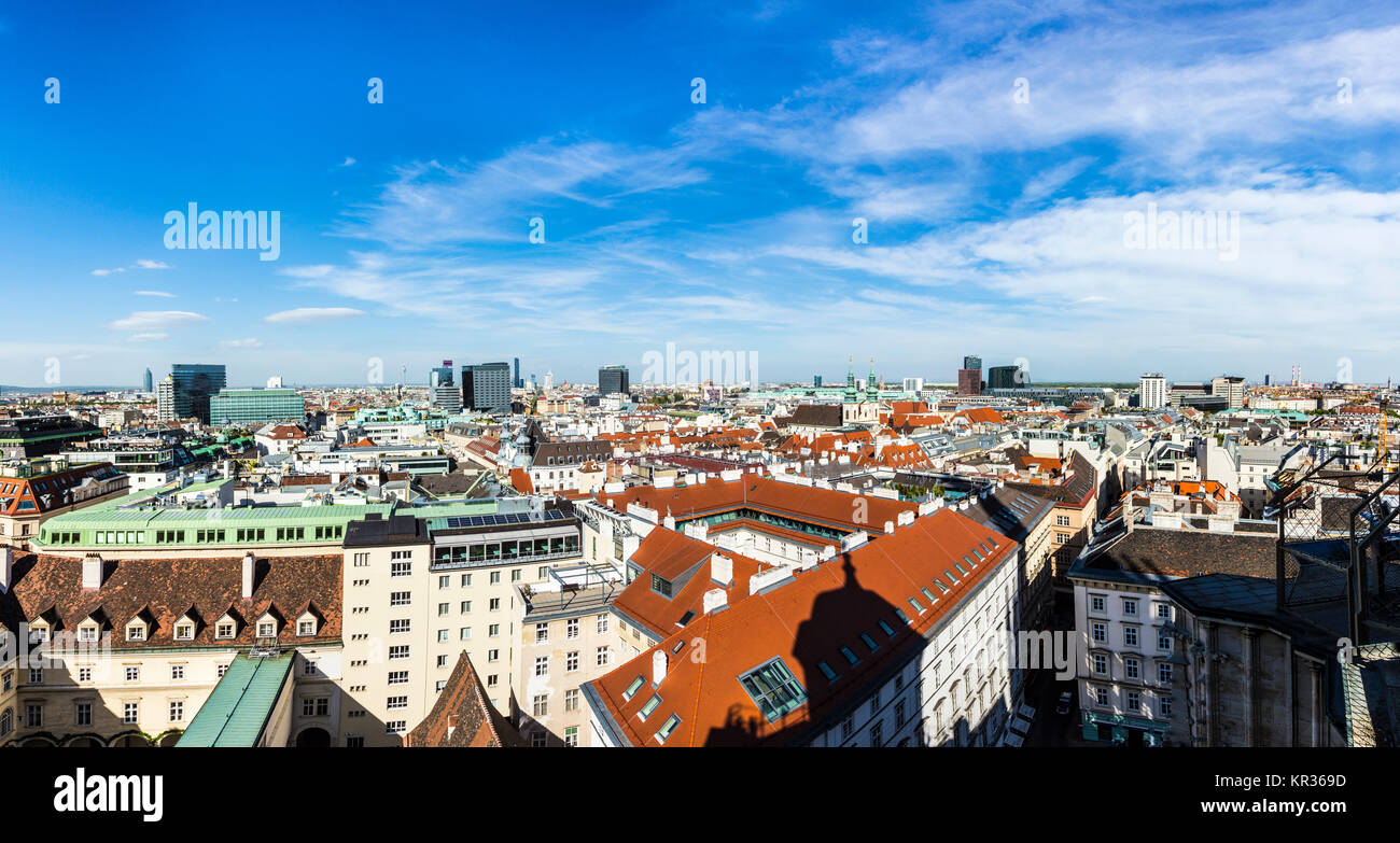 View of Vienna city from the Stephansdom roof, Austria Stock Photo - Alamy