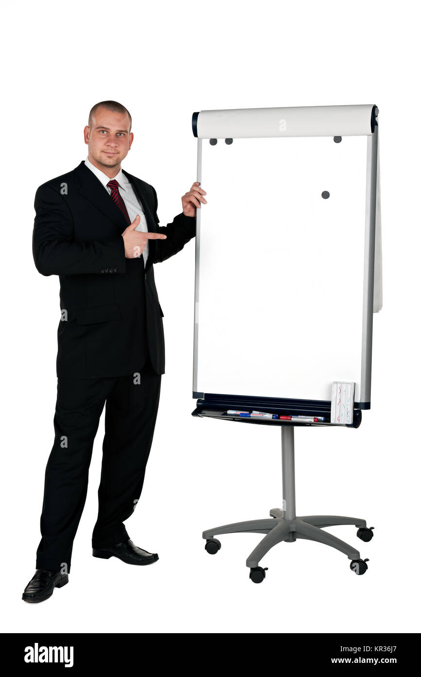 Presentation man suit flip Cut Out Stock Images & Pictures - Alamy