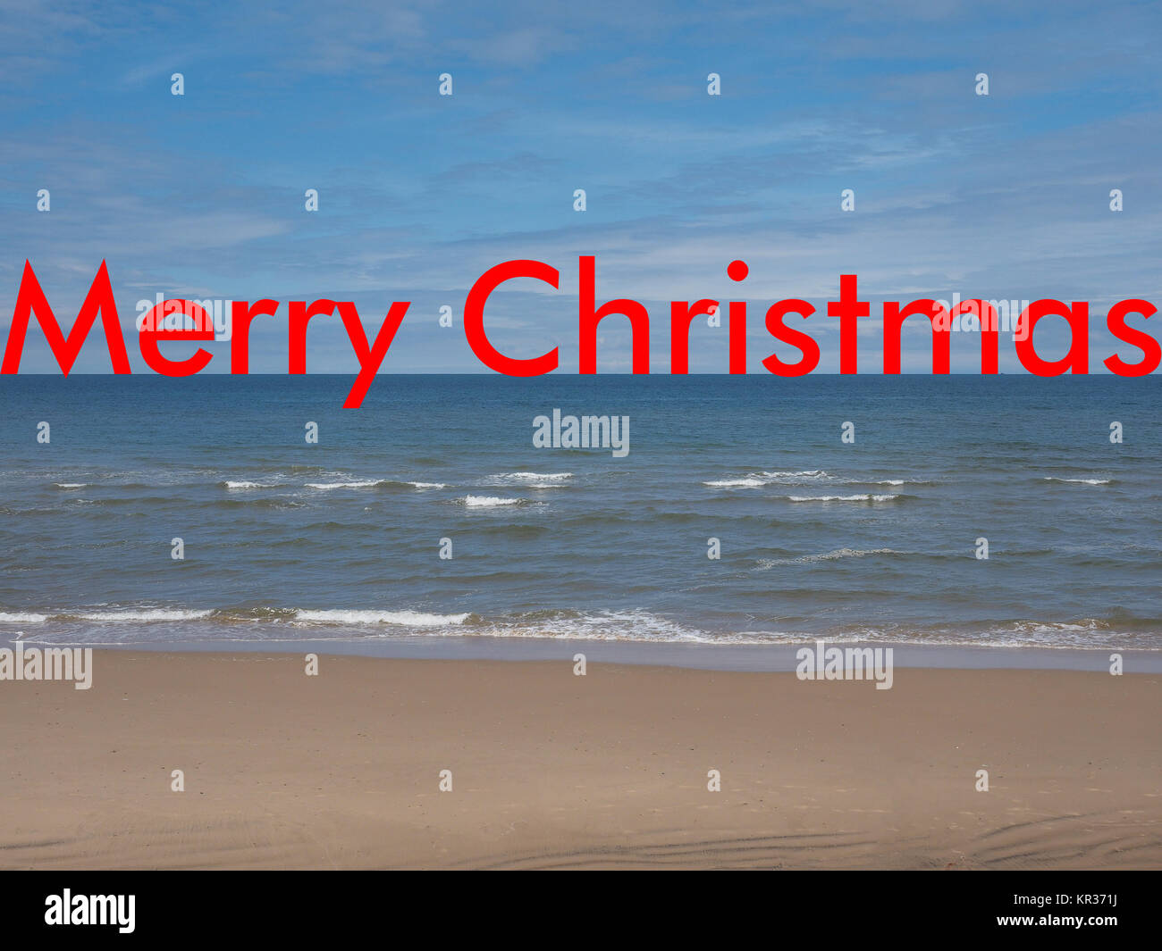 Merry Christmas on the beach Stock Photo - Alamy