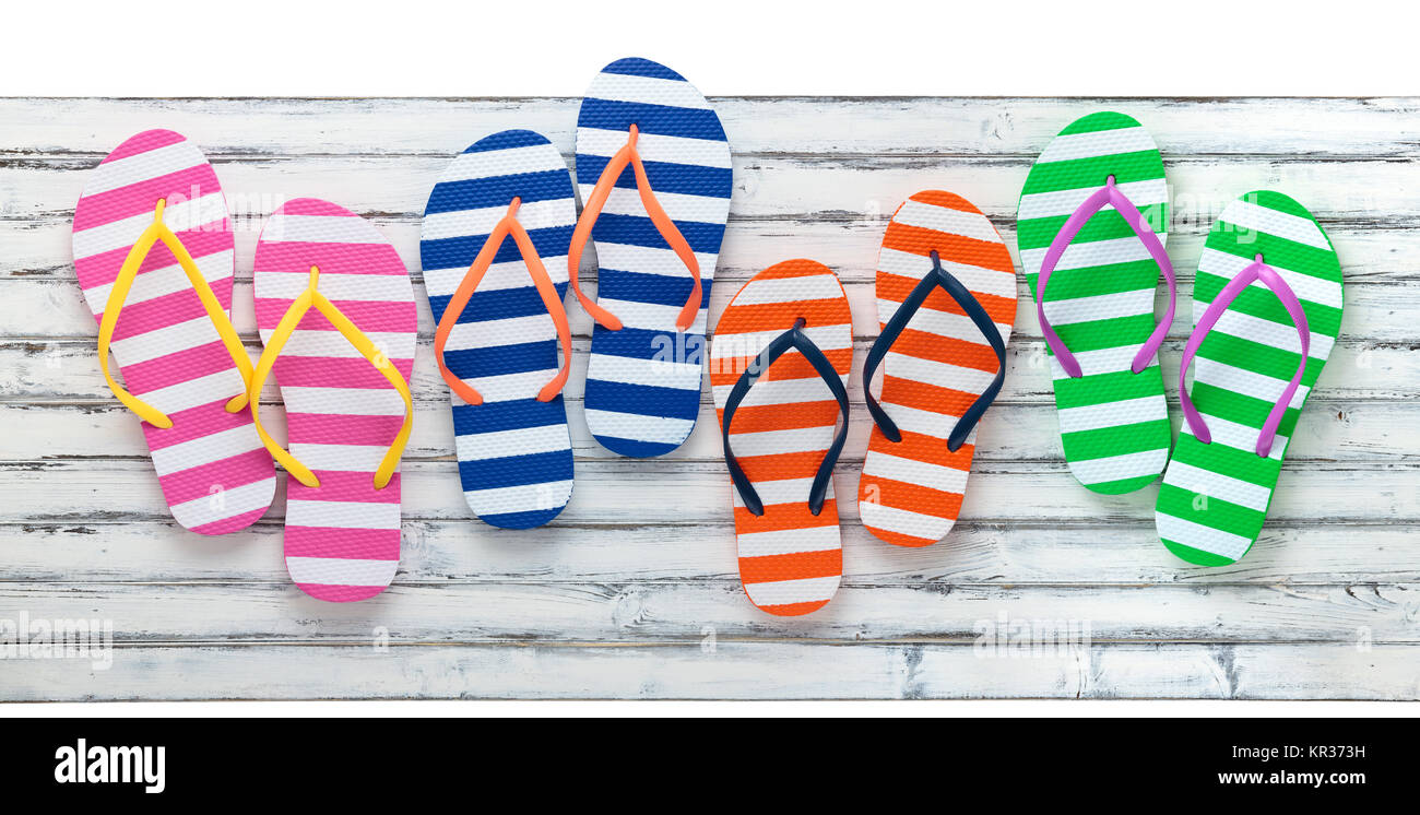Colorful Flip Flops Stock Photo - Alamy