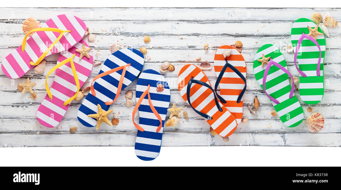 Colorful Flip Flops Stock Photo - Alamy