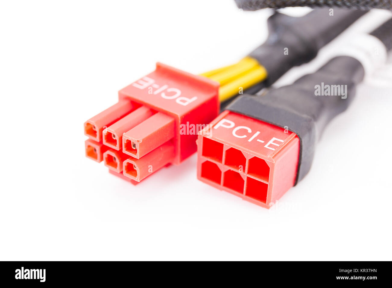 Close Up PCI-E cable video card Stock Photo - Alamy