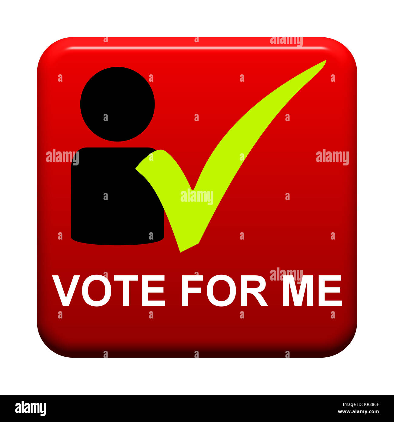 red insulated button shows vote for me Stock Photo - Alamy