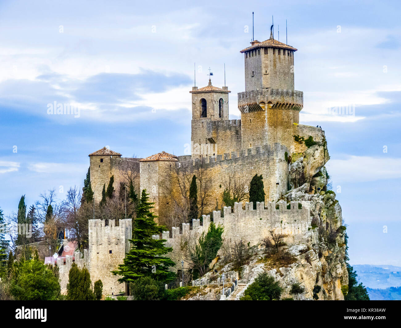 Rocca della Guaita, the most ancient fortress of San Marino, Italy ...