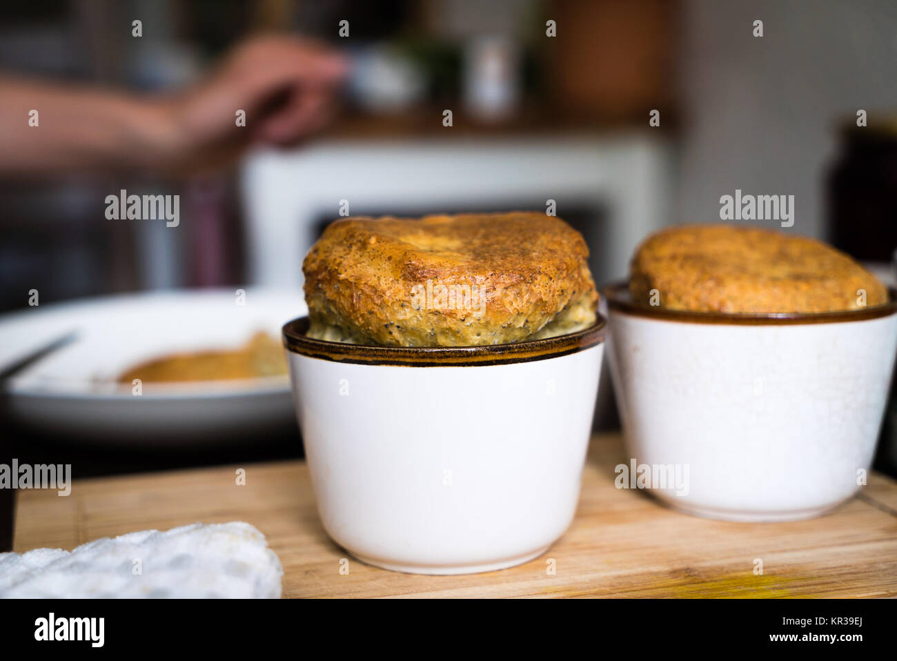 Pfitzauf, swabian Southern German traditional food on table Stock Photo ...