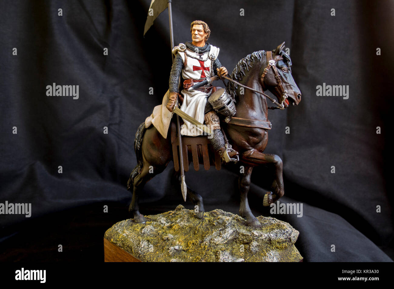 Templar knight figurine Stock Photo - Alamy