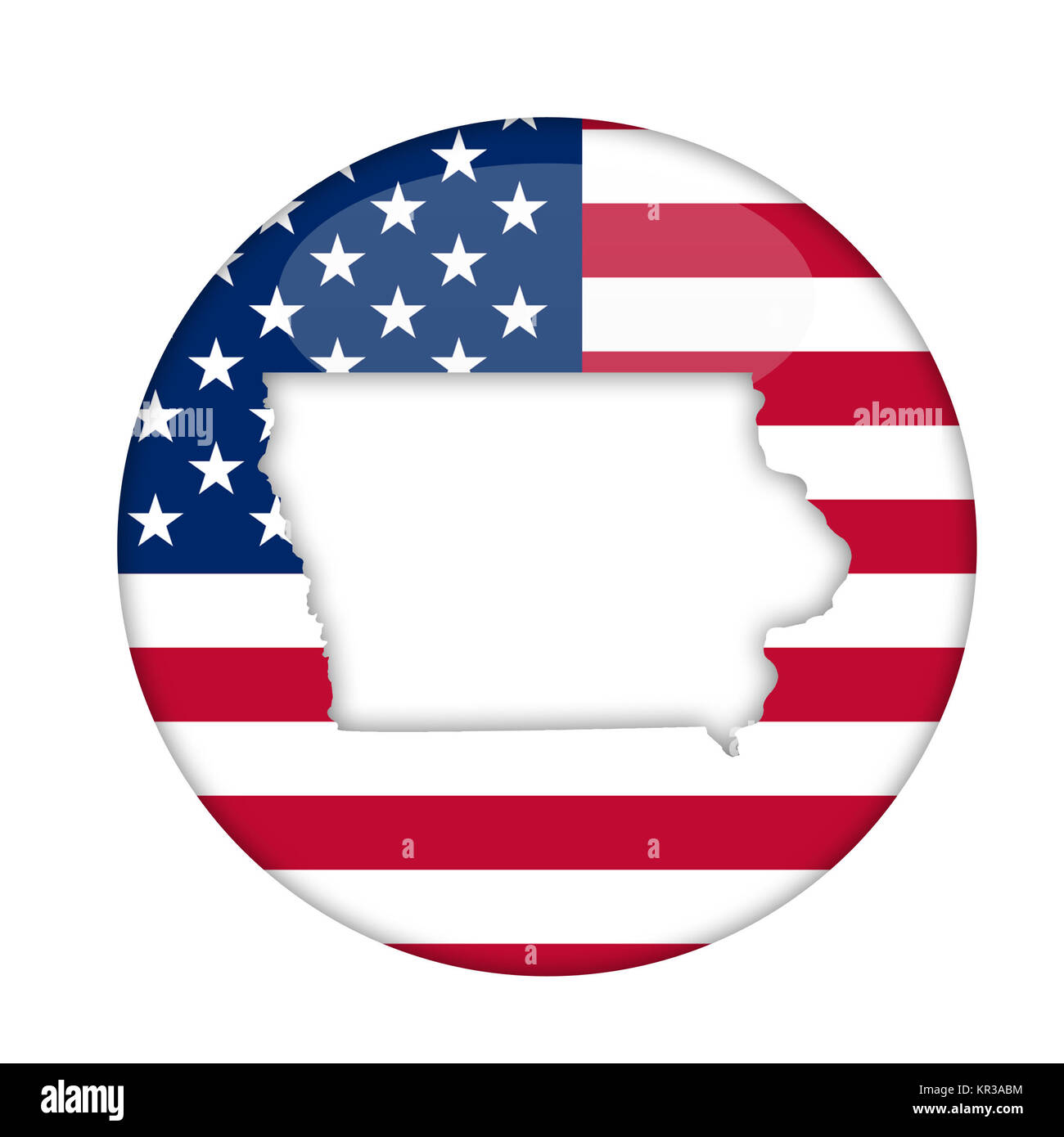 Iowa state of America badge Stock Photo - Alamy